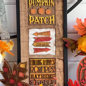 Fall Leaning Sign File SVG, Tiered Tray Glowforge, Luckyheartdesignsco ...