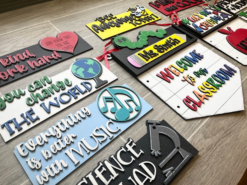 School Interchangeable Banner File SVG Glowforge - Etsy