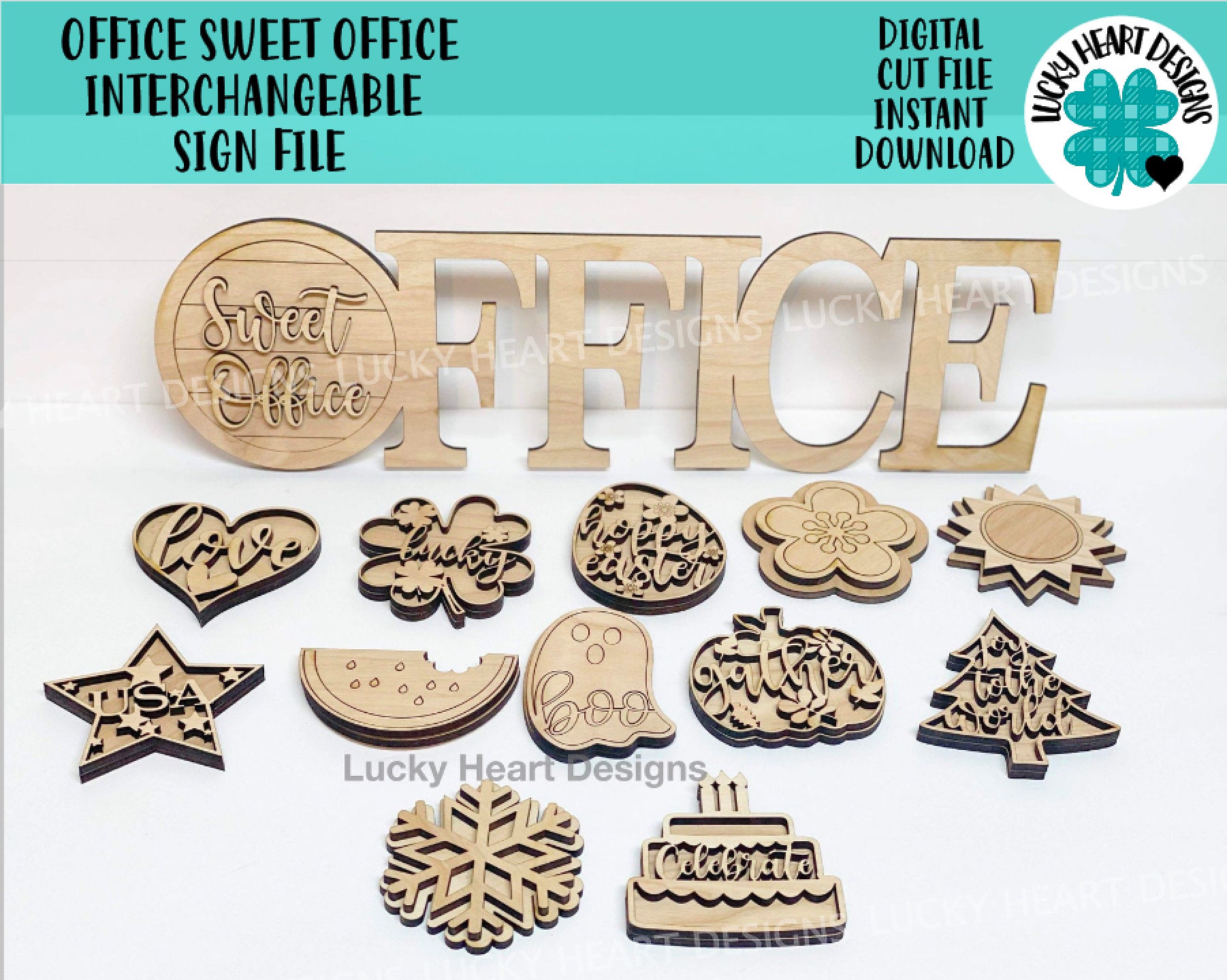 Office Sweet Office Interchangeable Standing Sign File SVG - Etsy
