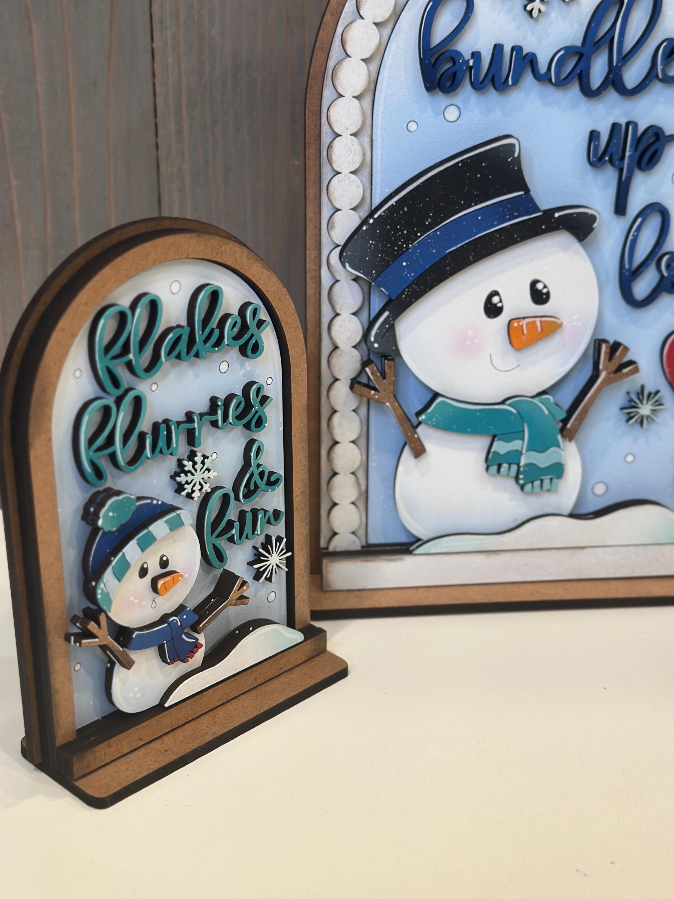 Winter Snowman Tall Arch Sign Interchangeable File SVG, TINY, INSERT ...