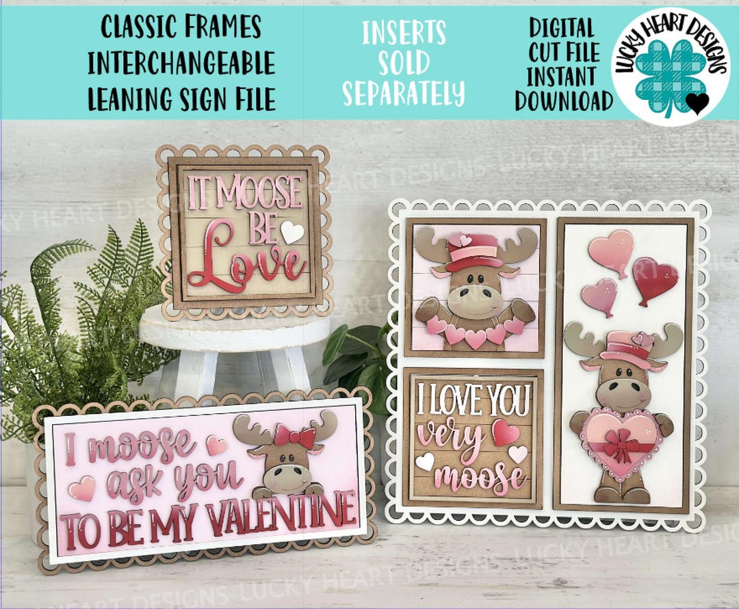 Classic Frames Interchangeable Leaning Sign File SVG, Glowforge ...