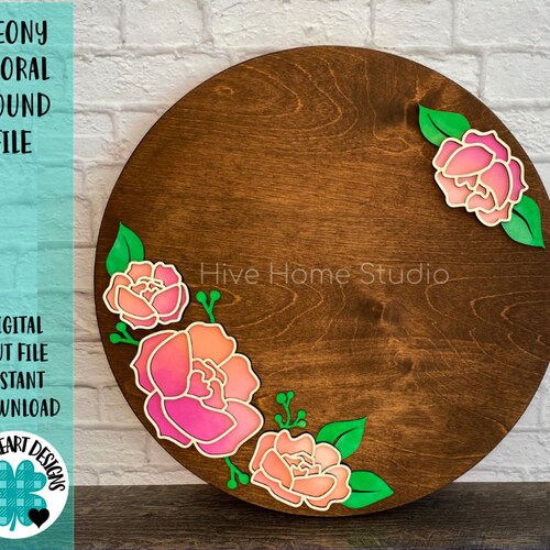 Amelia Floral File SVG Glowforge Flower Decor Layered - Etsy