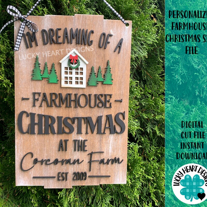 Farmhouse Christmas Sign - Etsy