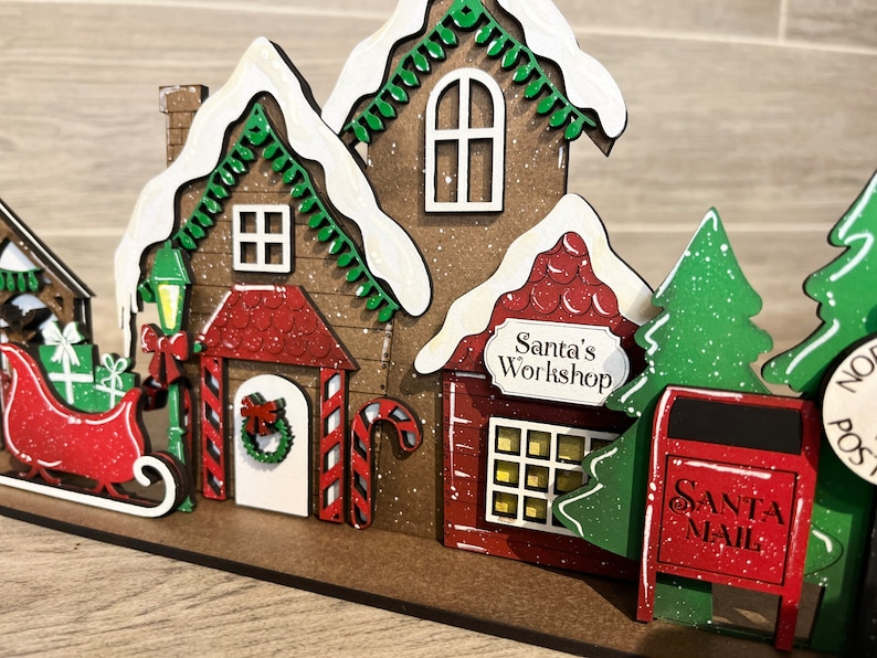 Standing Christmas Houses Santa's Village File SVG - Etsy