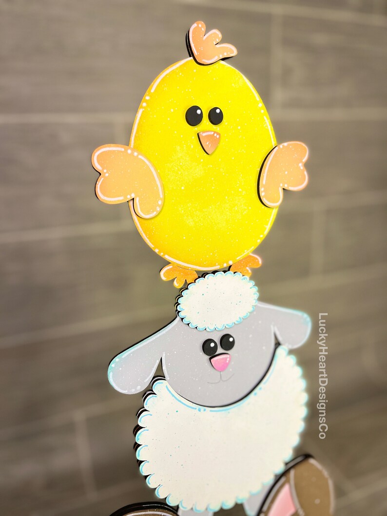 Chick Lamb Bunny Standing Easter File SVG Glowforge - Etsy