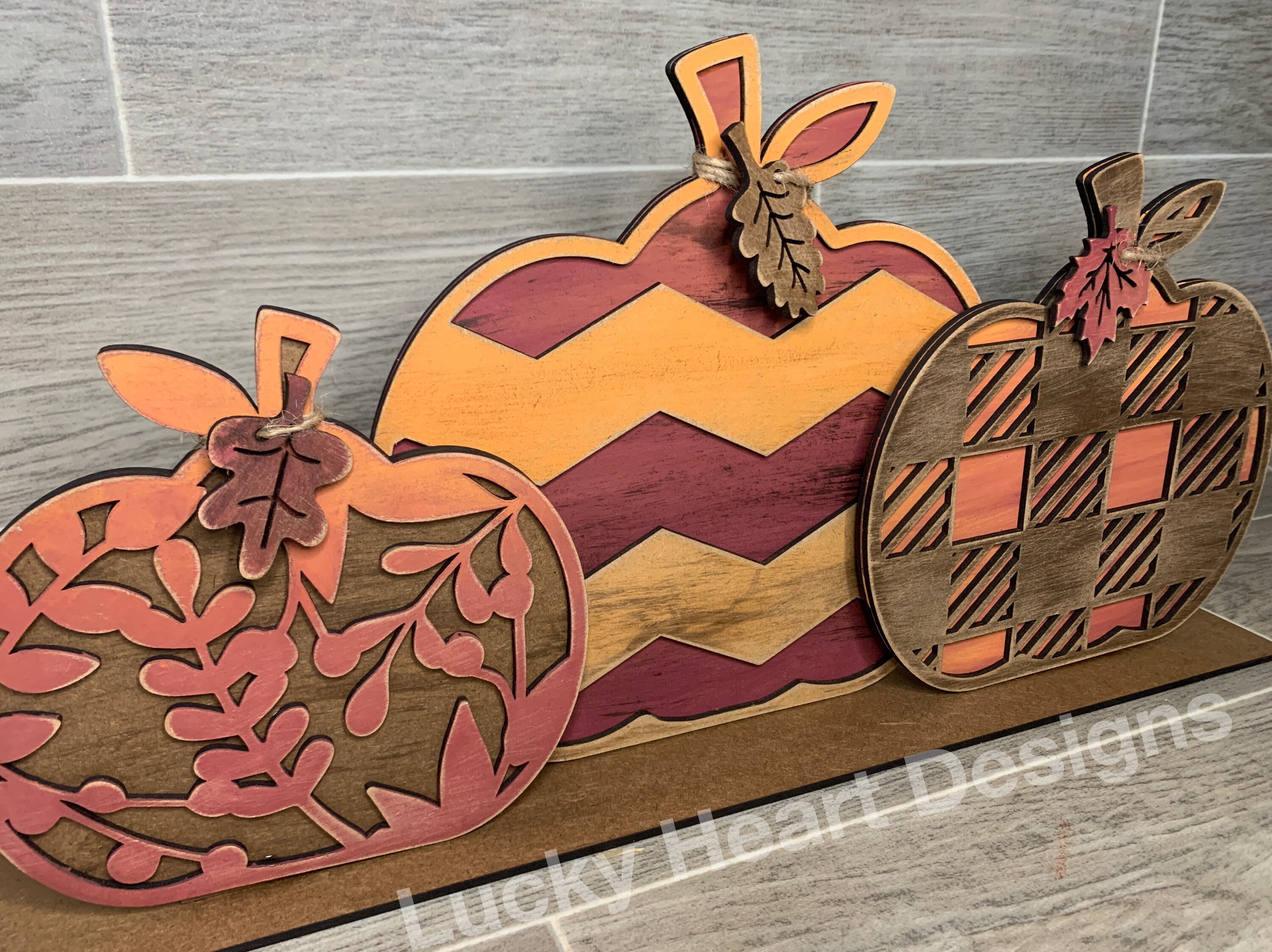 Trio Standing Pumpkin File SVG, Fall Glowforge, Luckyheartdesignsco - Etsy
