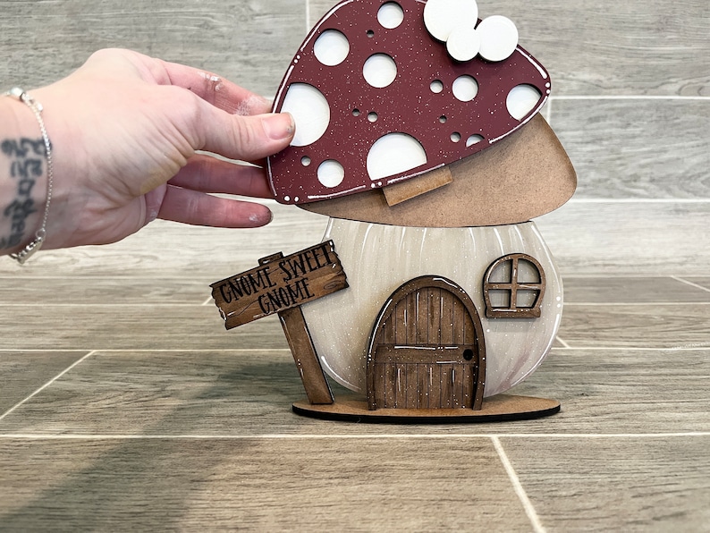 Gnome Mushroom Interchangeable House File SVG house Base - Etsy