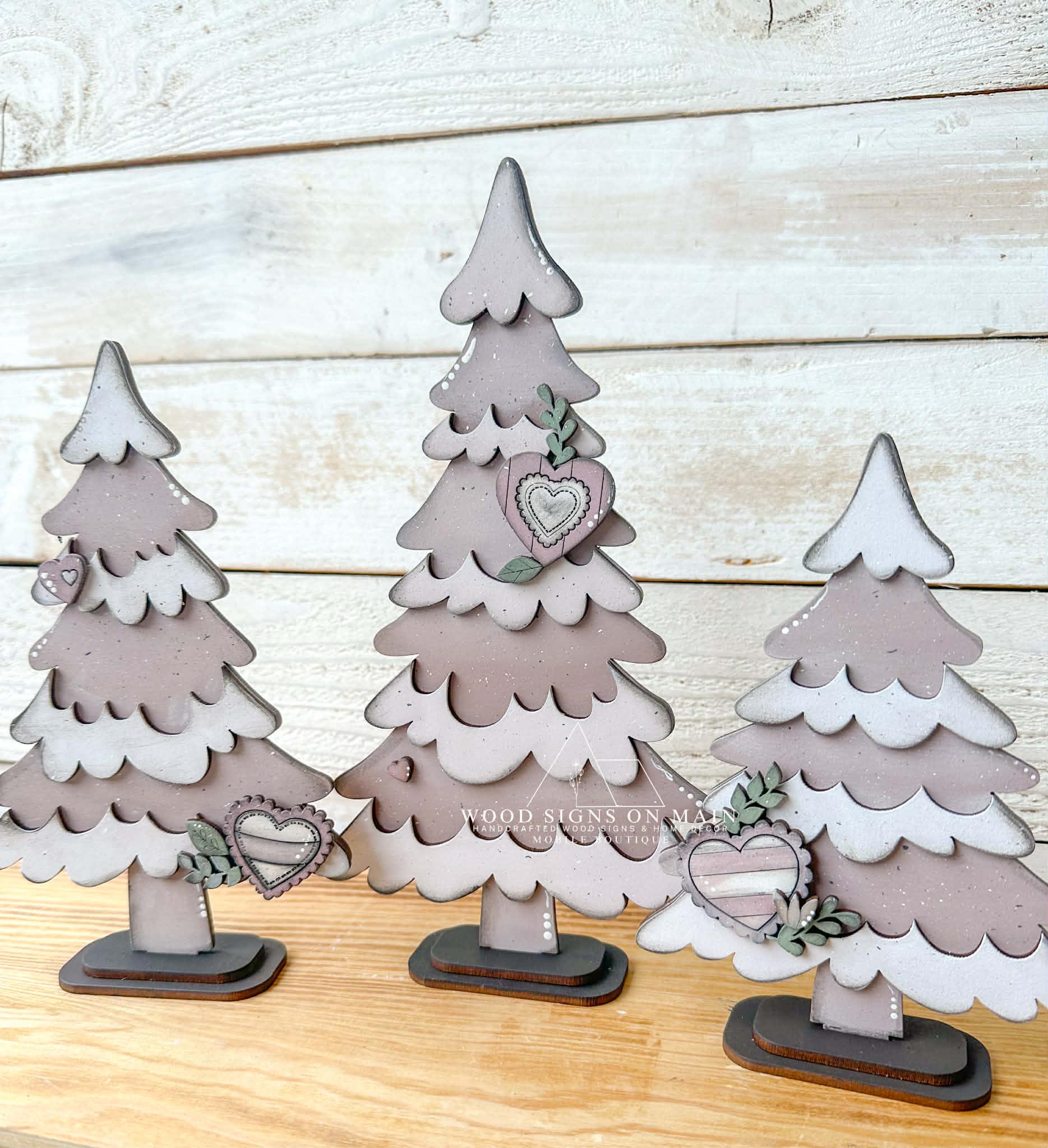 Valentine Chunky Tree Standing File SVG, Flower Christmas Mantle Decor ...