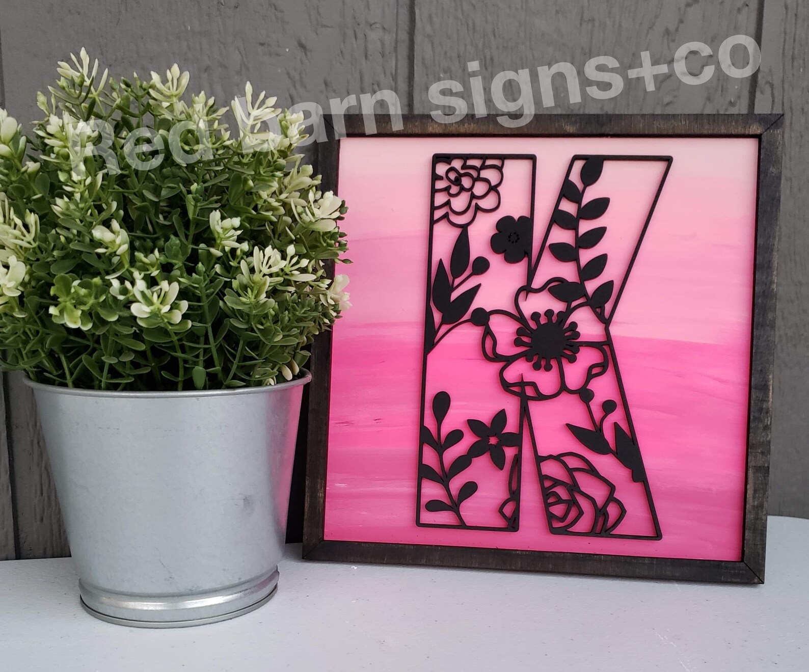 Mila Floral Alphabet File SVG Flower Name Sign - Etsy