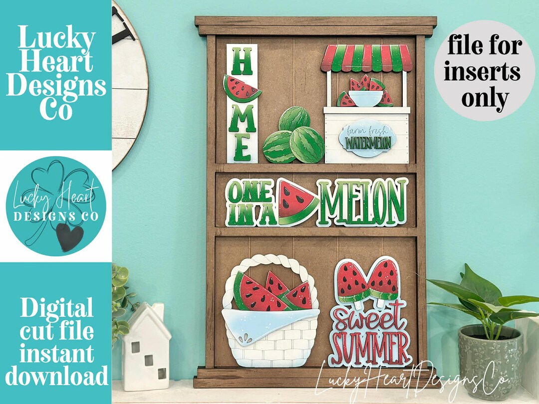 Watermelon Wall Collage Shelf Holder Interchangeable Sign File ...