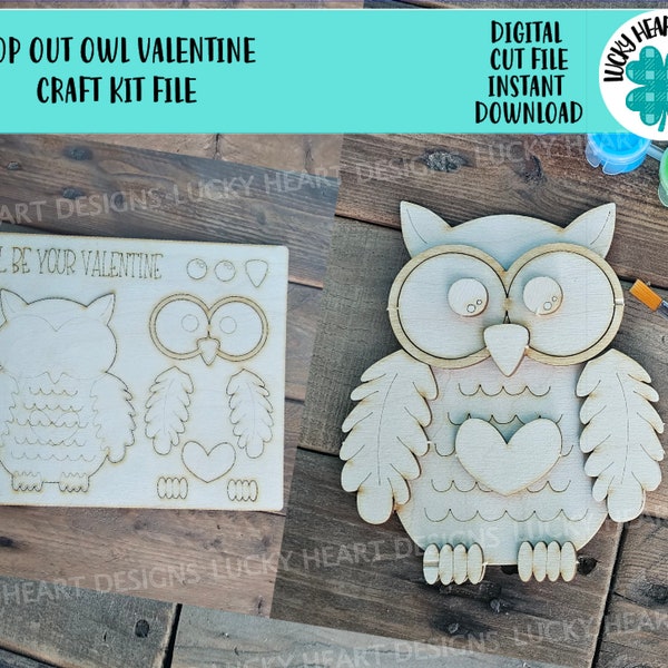 Owl Valentine Card - Etsy