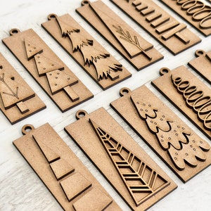 Farmhouse Christmas Tree Rectangle Ornament File SVG, Holiday Glowforge ...