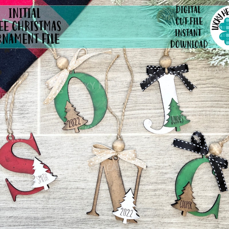 Tree With Initials Svg - Etsy