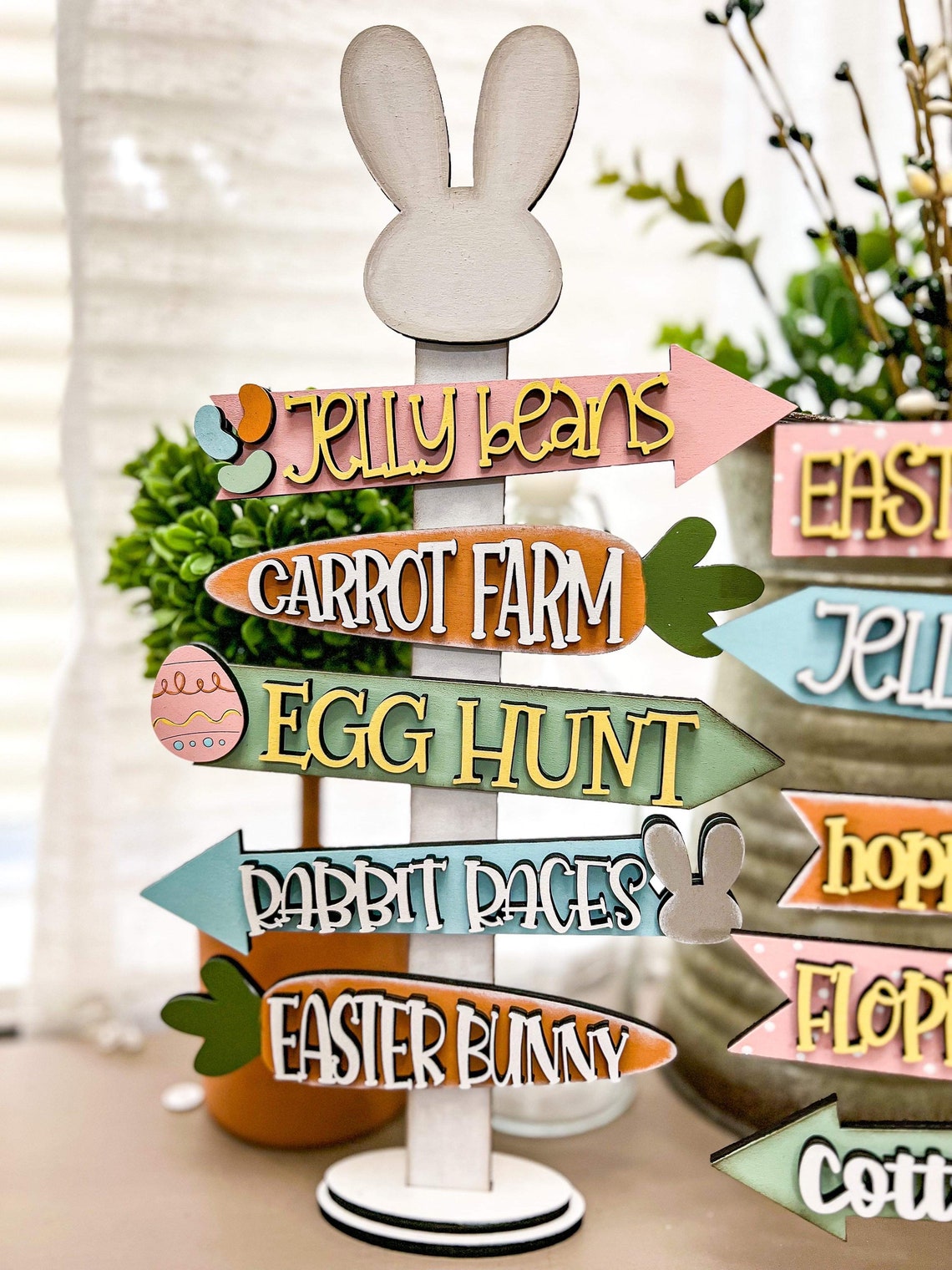 Easter Bunny Street Sign File SVG, Glowforge, Luckyheartdesignsco - Etsy