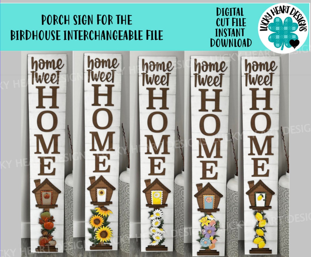 Porch Sign for the Birdhouse Interchangeable File SVG, Glowforge ...