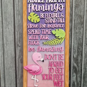 Advice From A Flamingo Sign File SVG, Glowforge, Summer, Tropical ...