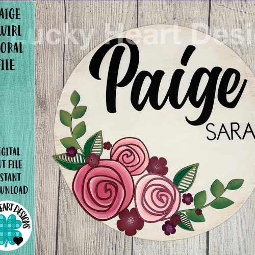 Paige Swirl Floral File SVG FILE Glowforge Flowers - Etsy