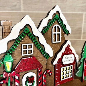 Standing Christmas Houses Santa's Village File SVG, Glowforge ...