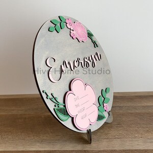 Floral Milestone Sign, SVG FILE Glowforge Flowers - Etsy