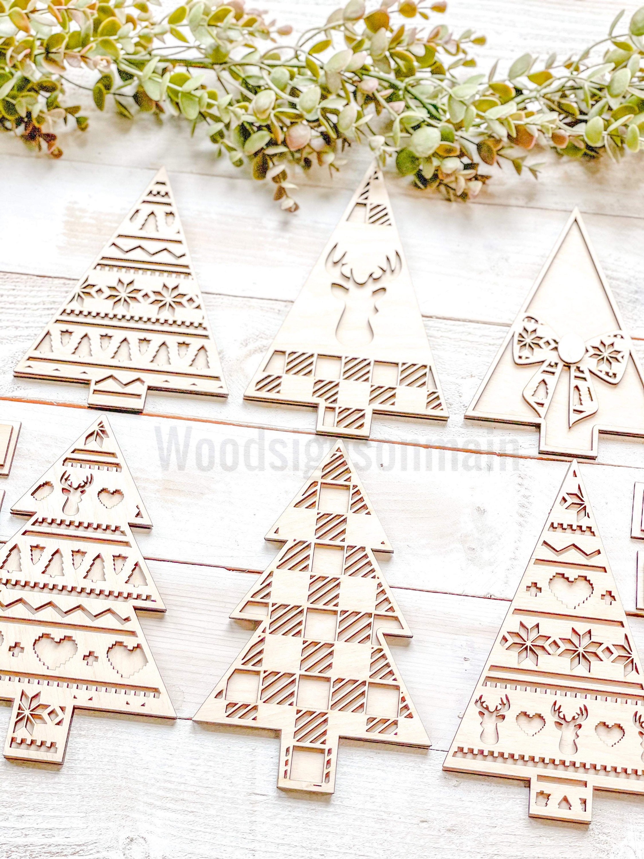 Standing Christmas Tree Bundle 3 File SVG Holiday Decor - Etsy