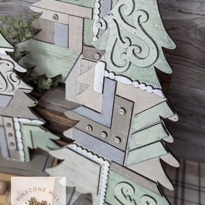 Vintage Rustic Christmas Tree File SVG, Glowforge Farmhouse ...