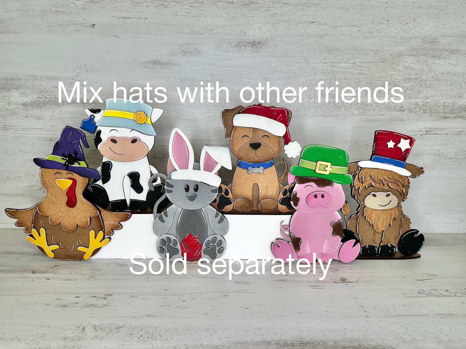 Moose Animal Hats Interchangeable MINI File SVG, Seasonal Leaning Sign ...