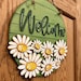 Welcome Daisy Door Hanger Sign File SVG, Spring Flower, Summer ...