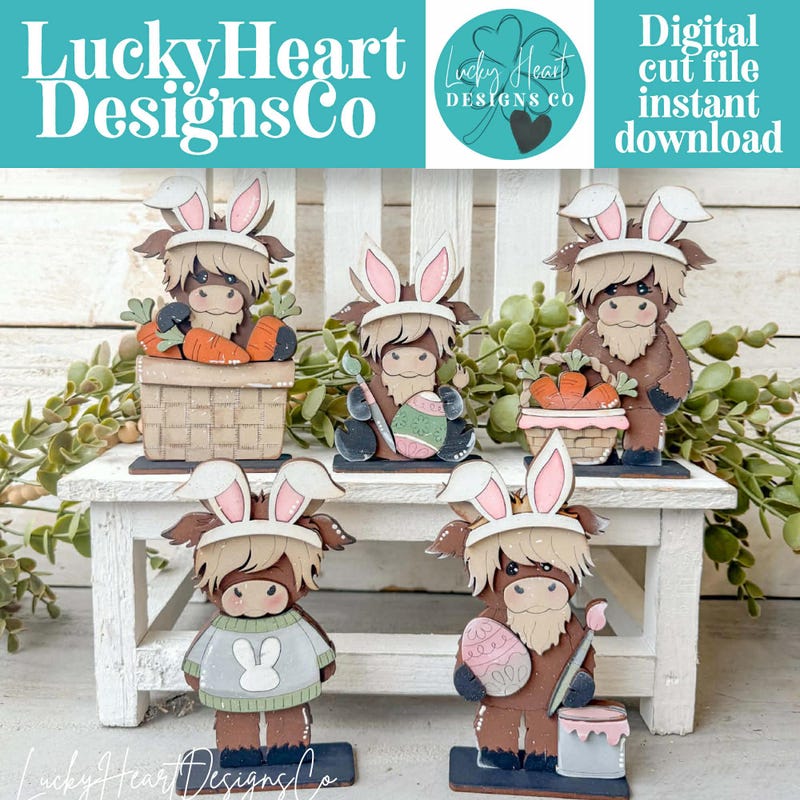 Highland Cow Easter Basket - Etsy
