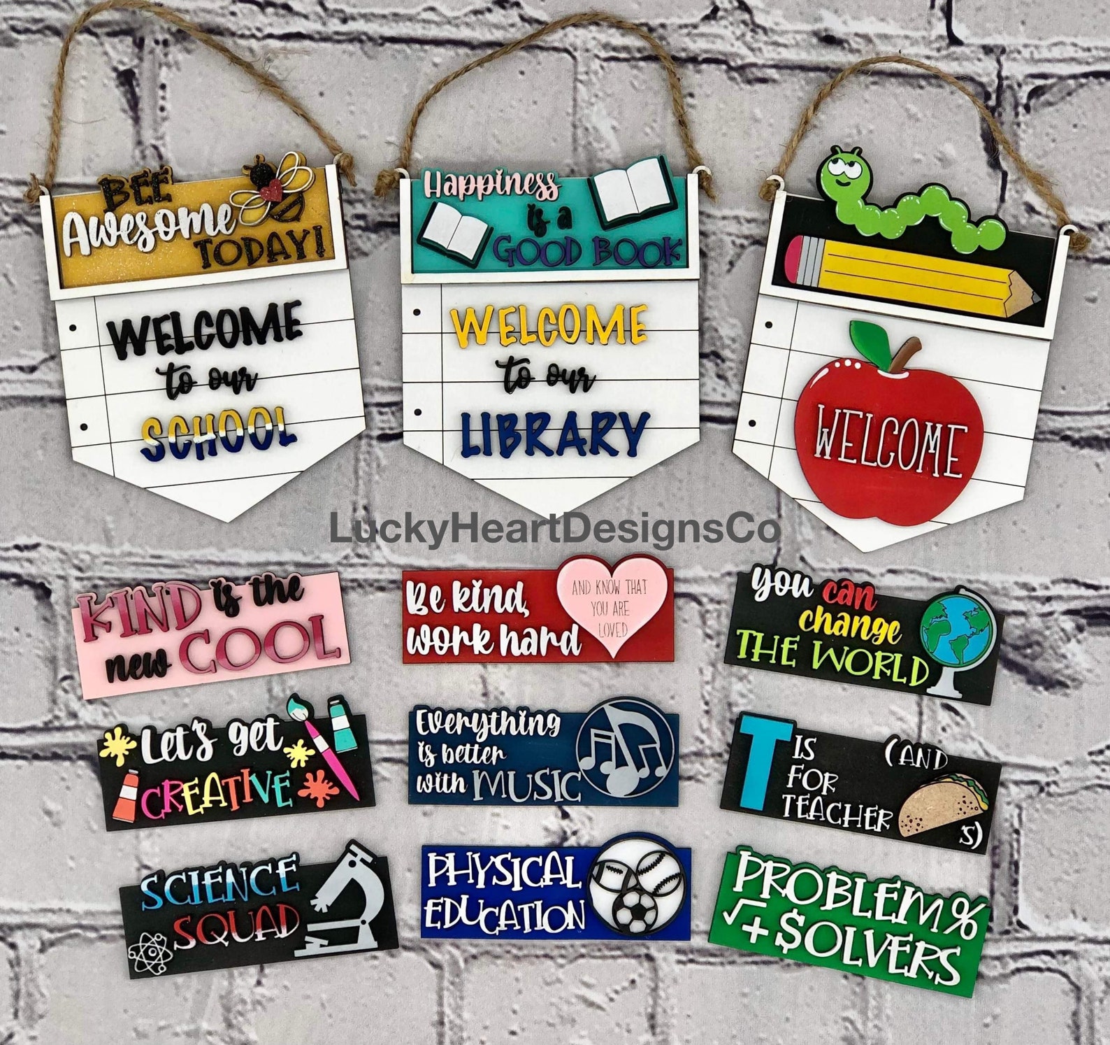 School Interchangeable Banner File SVG Glowforge - Etsy