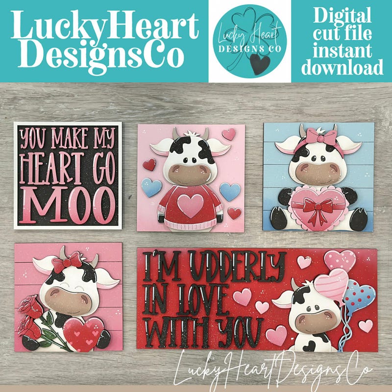 Cow Valentines Day Sign - Etsy