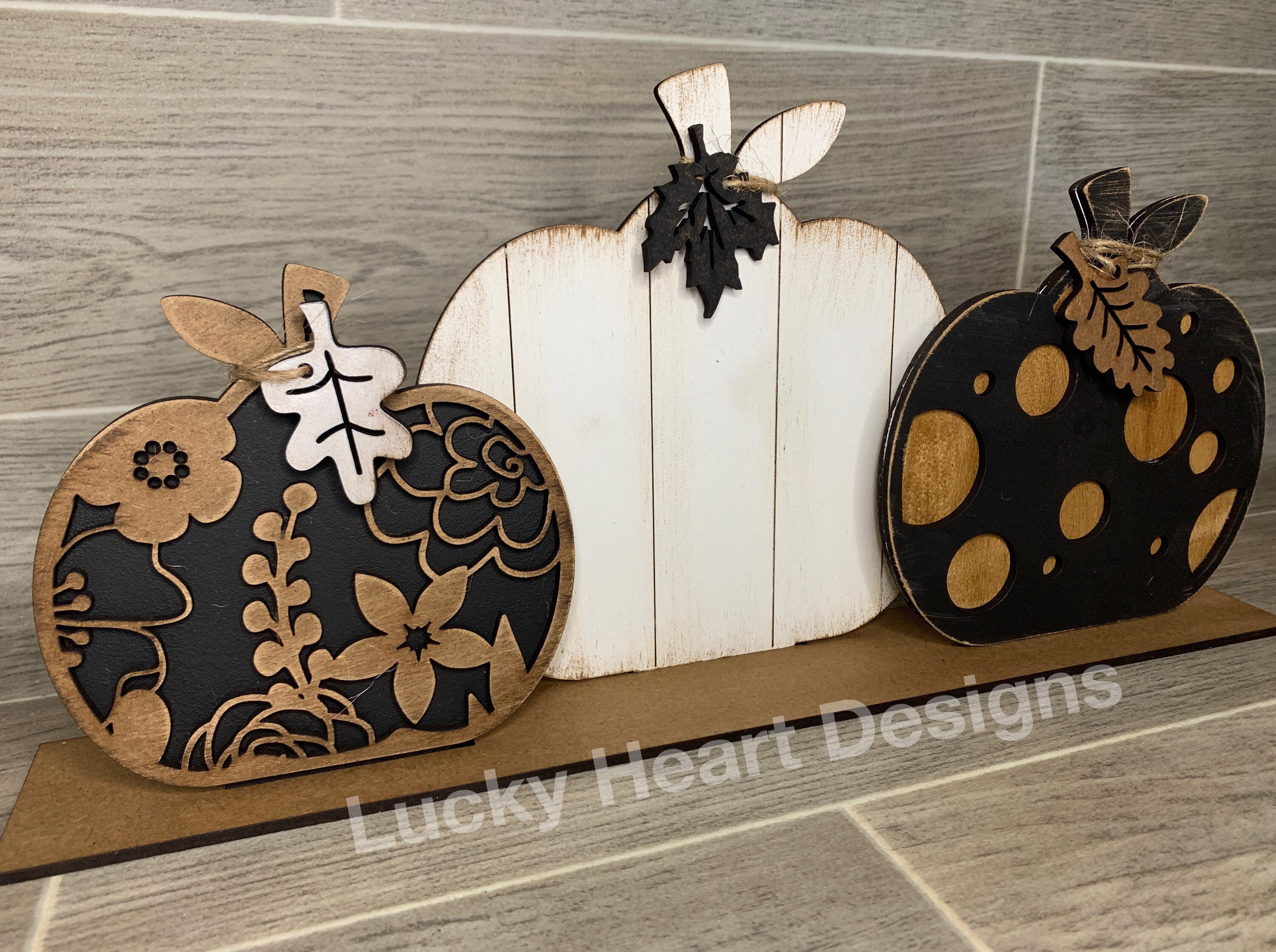 Trio Standing Pumpkin File SVG, Fall Glowforge, Luckyheartdesignsco - Etsy