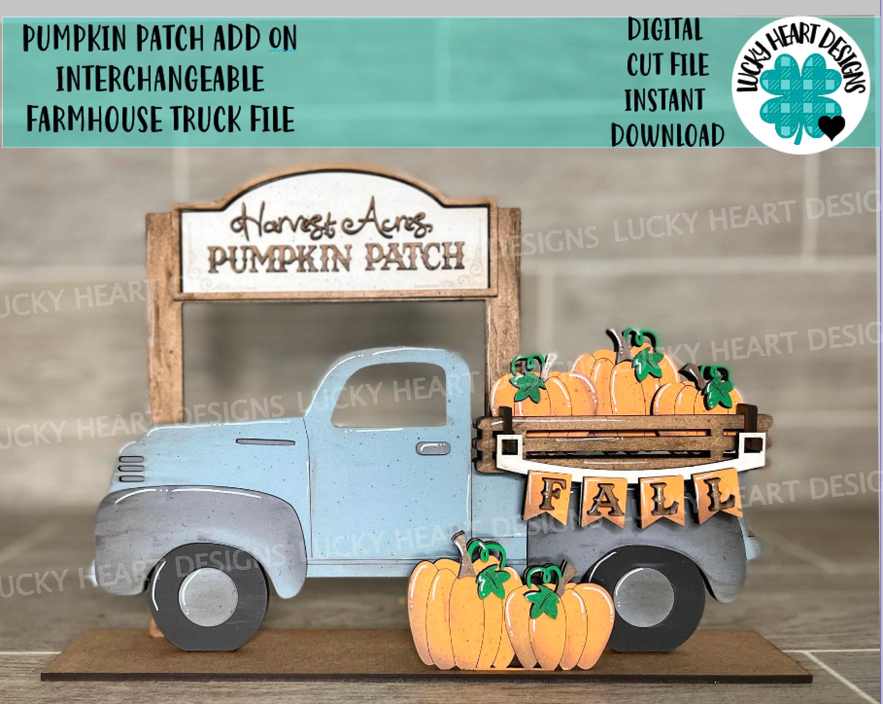 Pumpkin Patch Add on Interchangeable Farmhouse Truck File SVG - Etsy