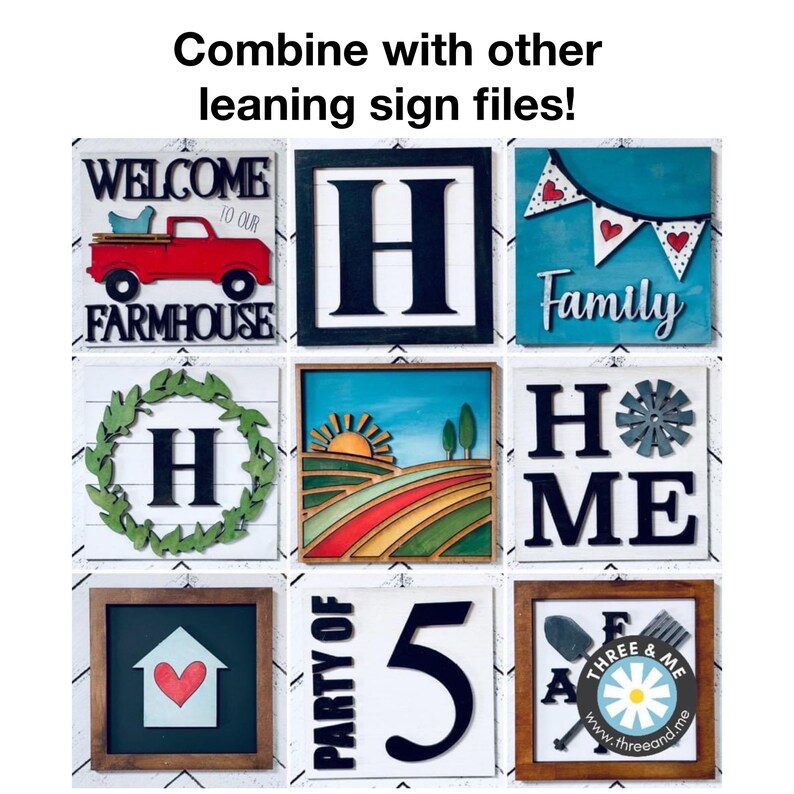 Fall Leaning Sign File SVG Tiered Tray Glowforge - Etsy