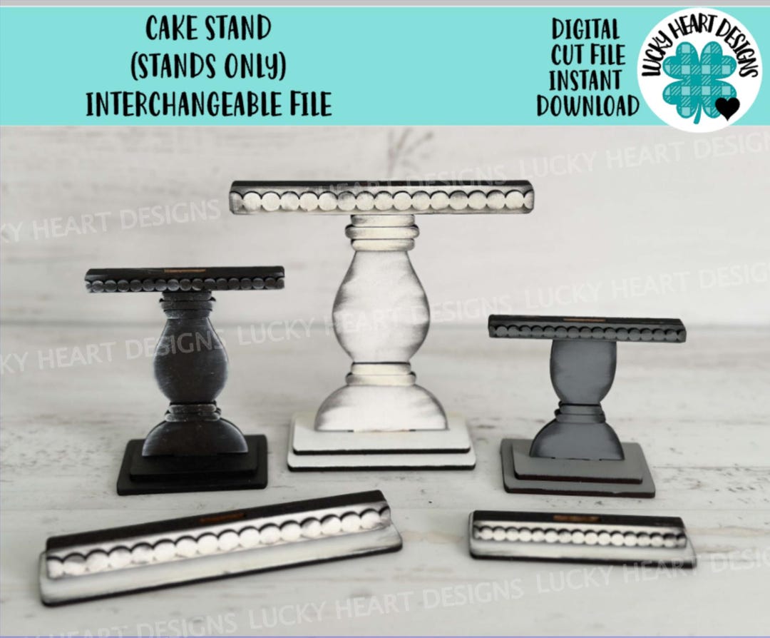Cake Stand Interchangeable File SVG, (bases ONLY) Halloween Christmas ...