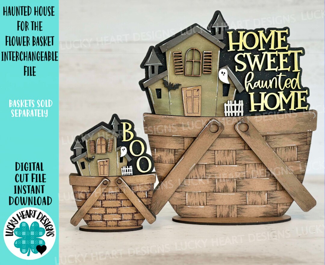 Haunted House for the Flower Basket Interchangeable File SVG, TINY ...
