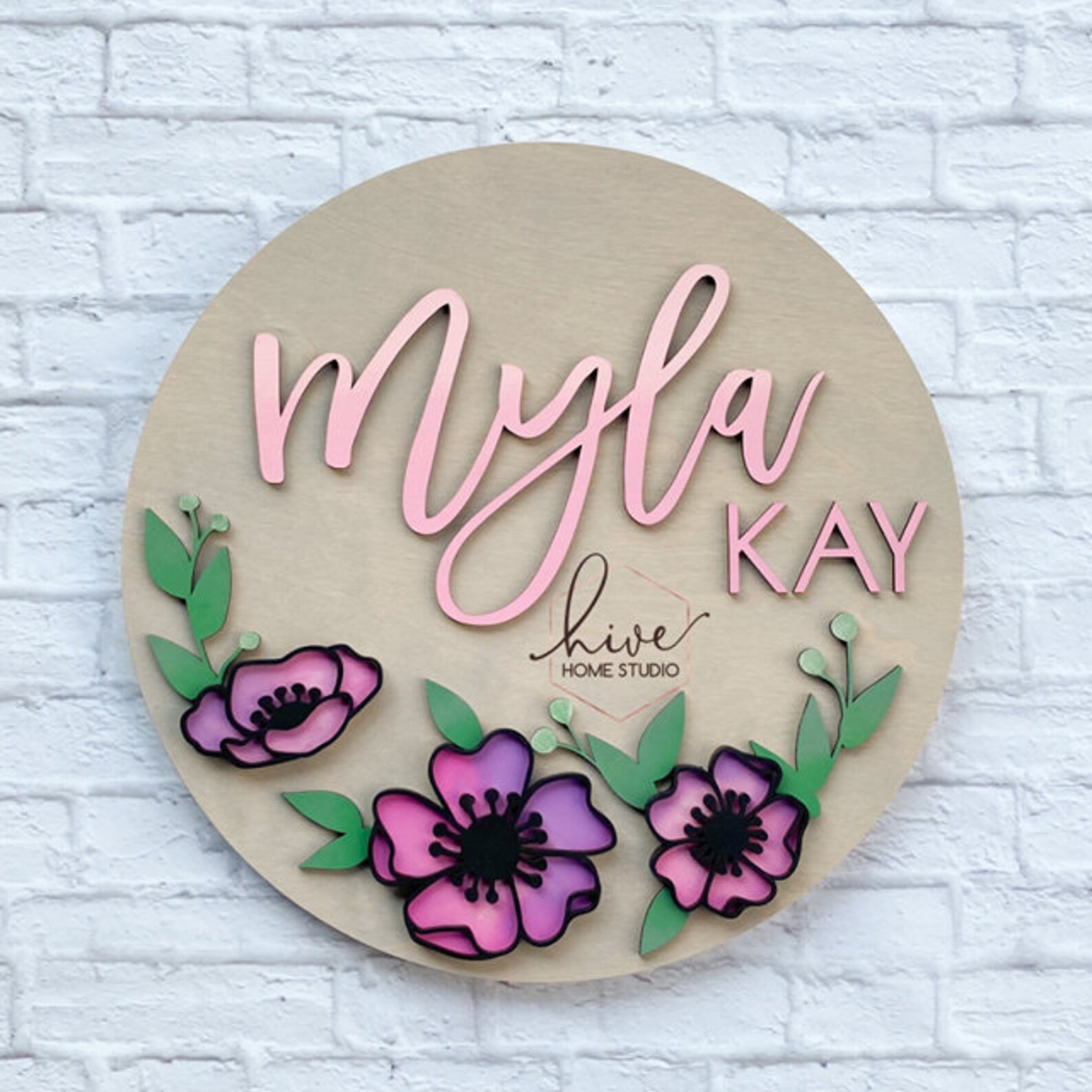 Amelia Floral File SVG Glowforge Flower Decor Layered - Etsy