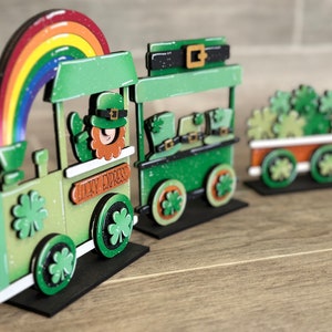 St. Patrick's Day Standing Train File SVG, Lucky, Clover, Pot O Gold ...