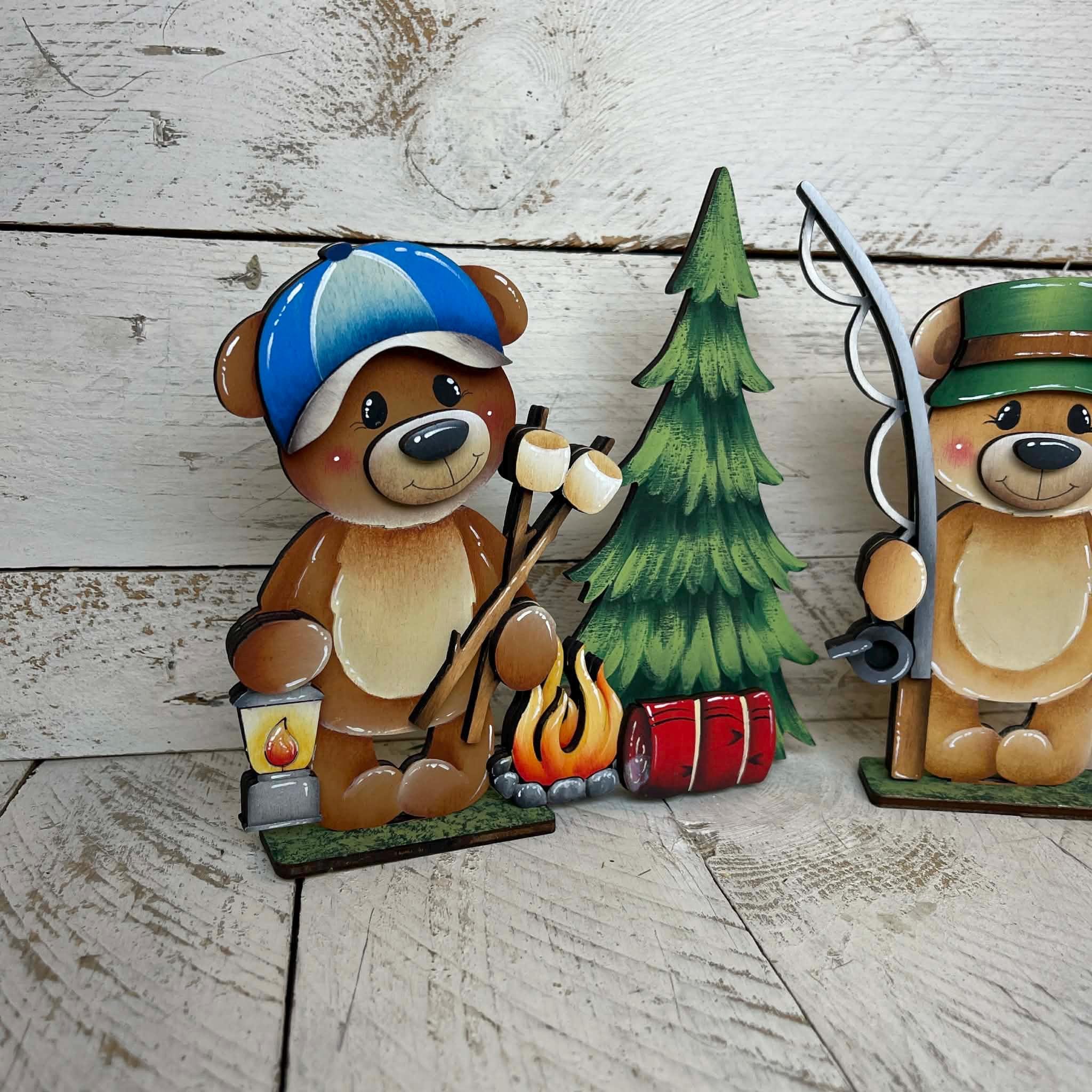 Bear Camping Standing Sign File SVG, Glowforge, Summer, S'mores ...