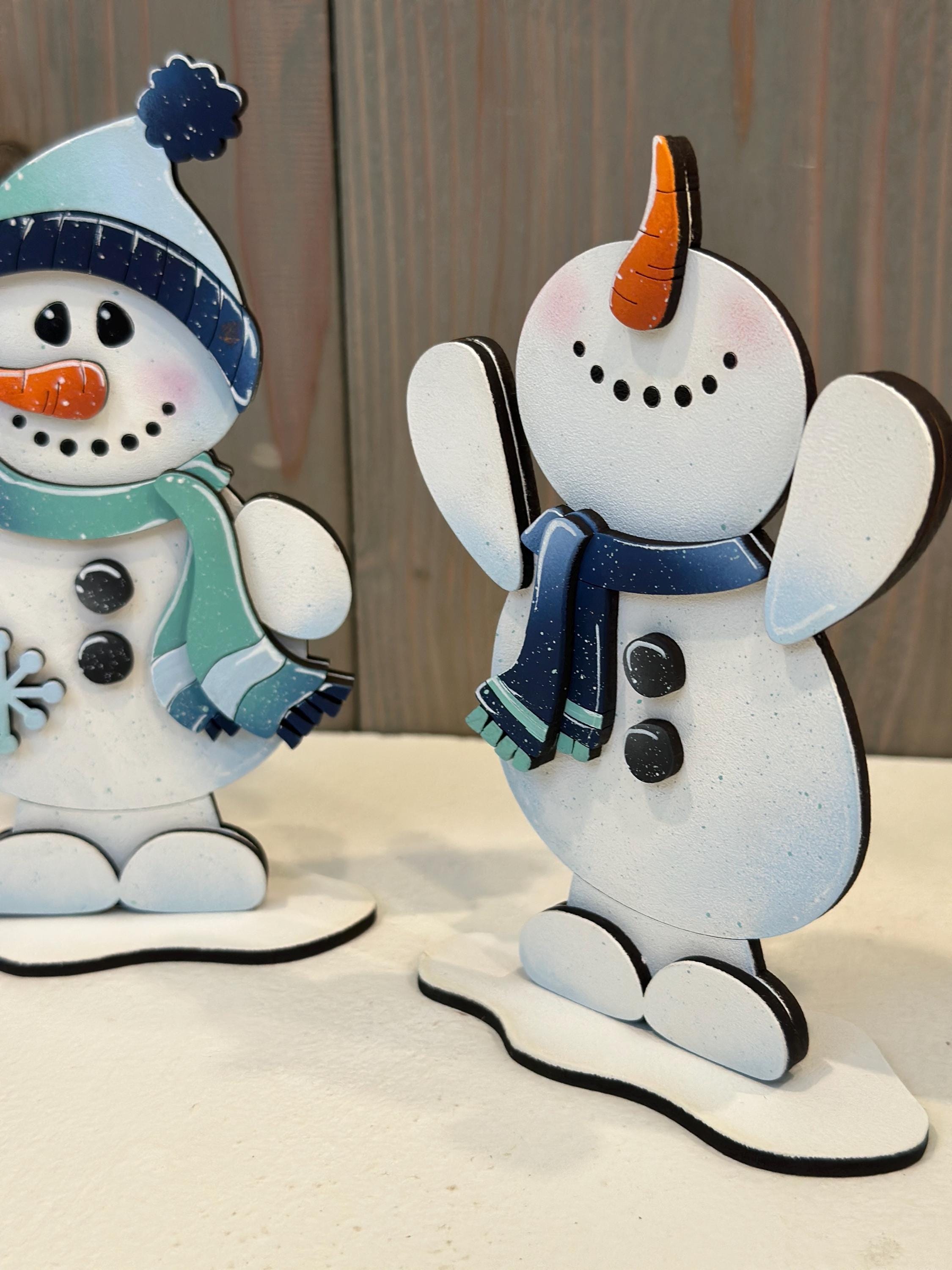 Snowman Chubby Feet Winter Standing File SVG, Glowforge, Skiing, Hot ...