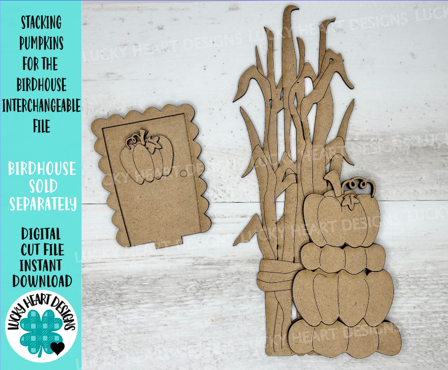 Stacking Pumpkins for the Birdhouse Interchangeable File SVG, Glowforge ...