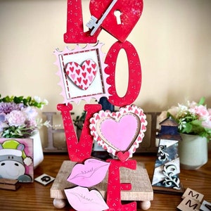 Stacking LOVE Sign File SVG, Valentine Glowforge, Luckyheartdesignsco ...