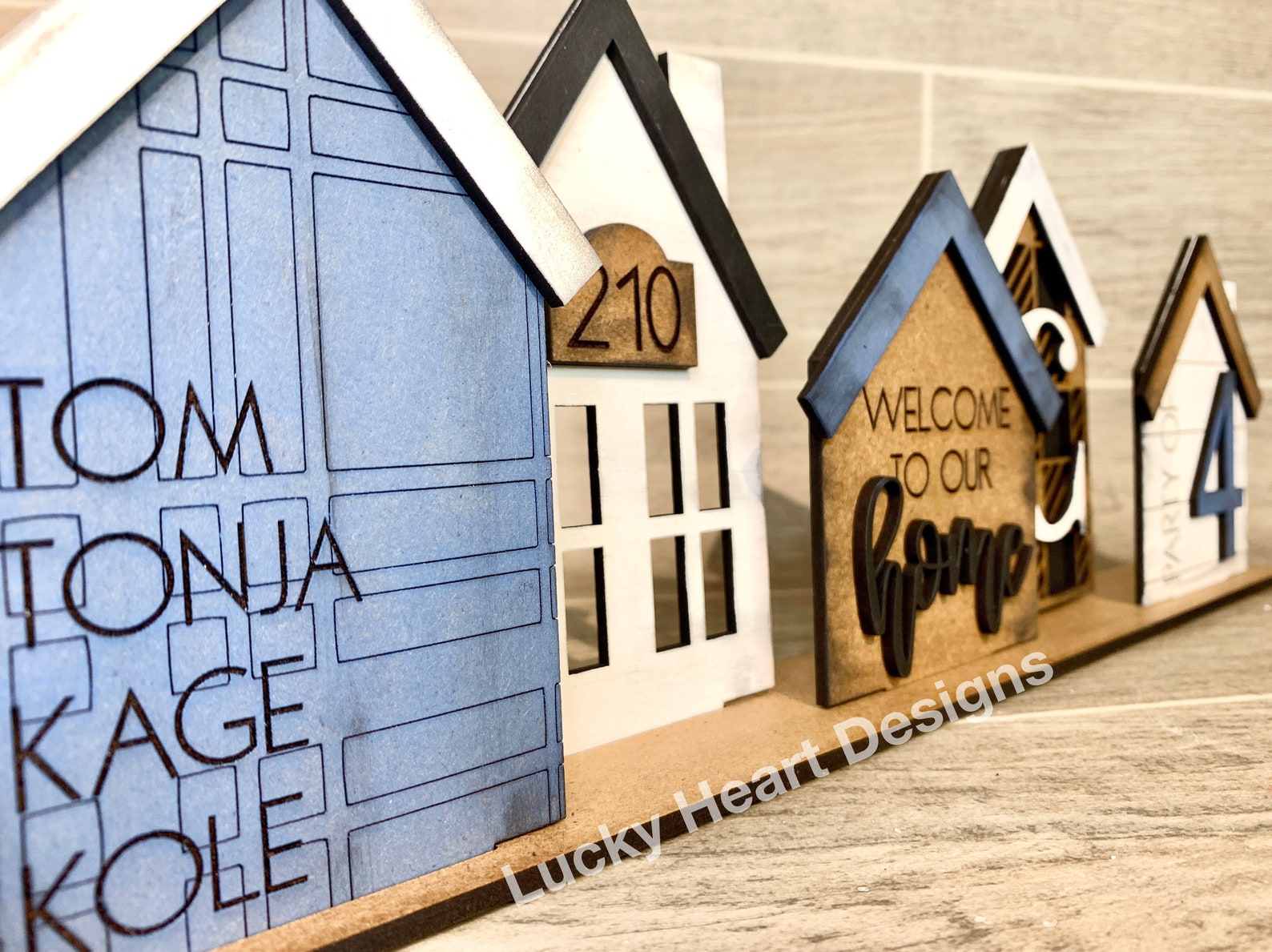 Family Home Standing Houses Centerpiece File SVG Mantle Decor - Etsy