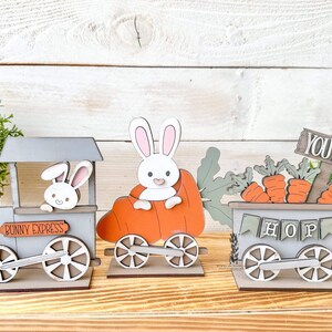 Easter Standing Train File SVG, Bunny, Carrots, Easter Egg, Tiered Tray ...