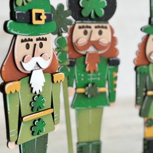 St. Patrick's Day Nutcracker Standing File SVG, Glowforge, Clover ...