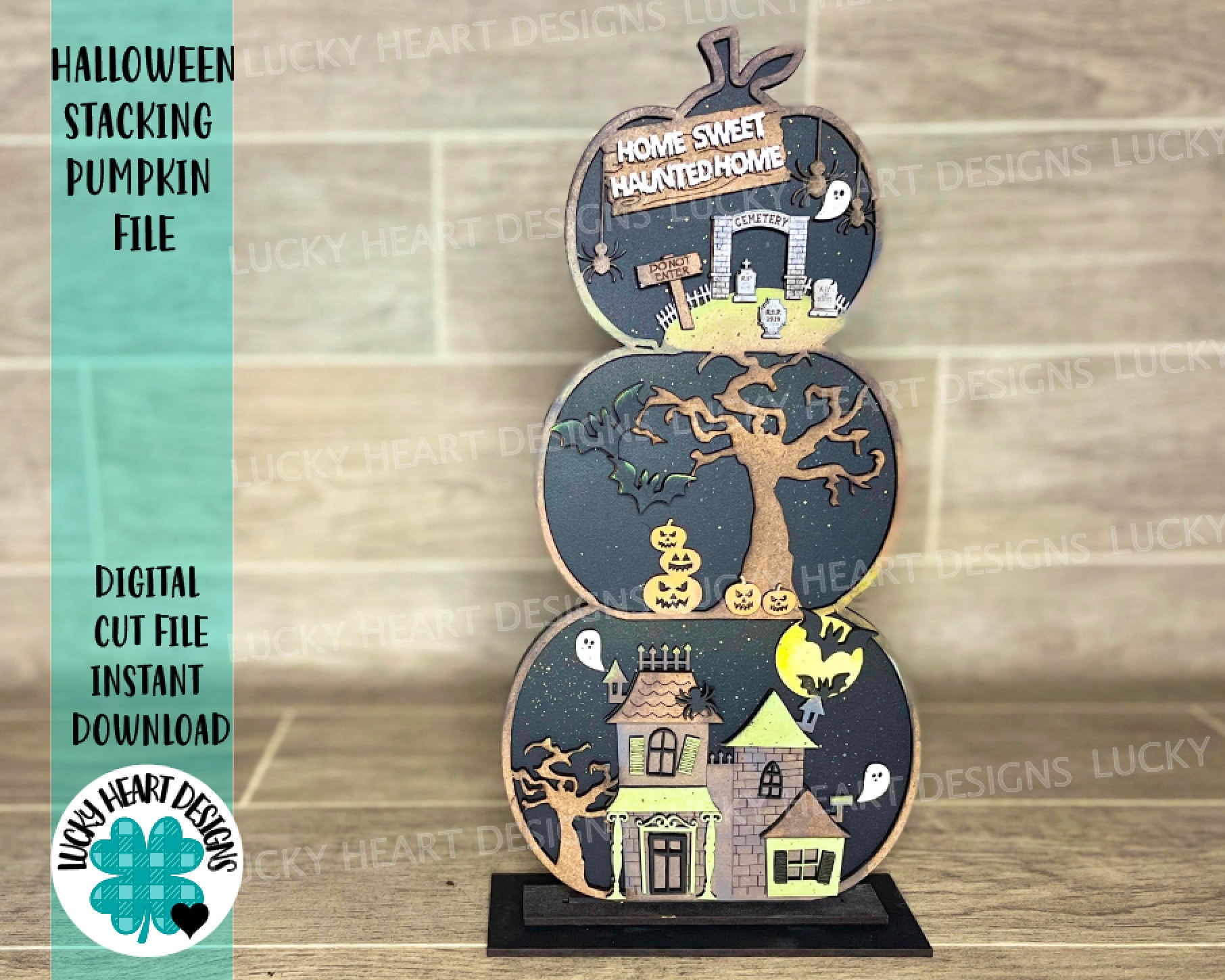 Halloween Stacking Pumpkin File SVG, Glowforge, Luckyheartdesignsco - Etsy