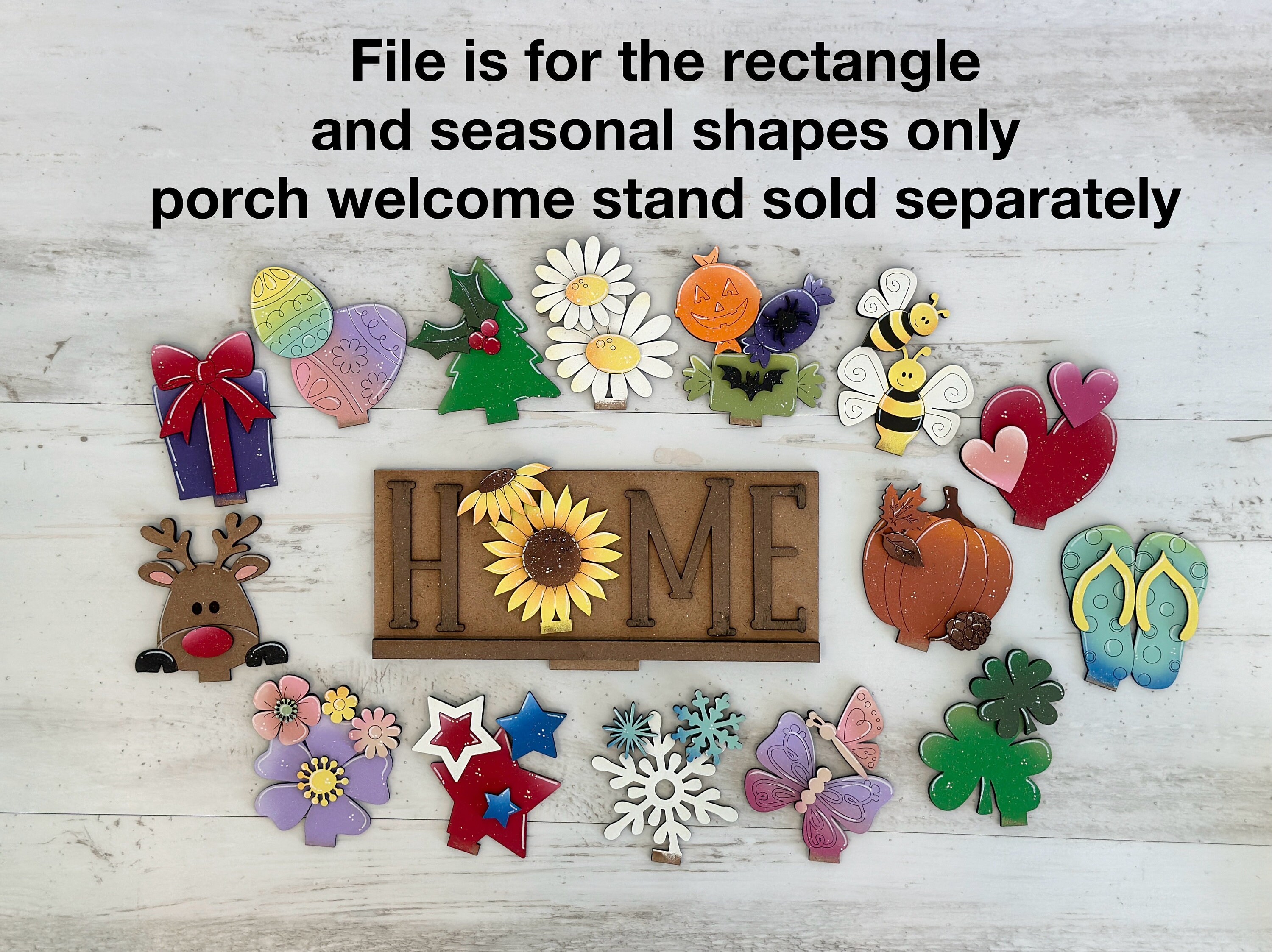 Porch Welcome Sign Rectangle Interchangeable Leaning Sign File SVG ...