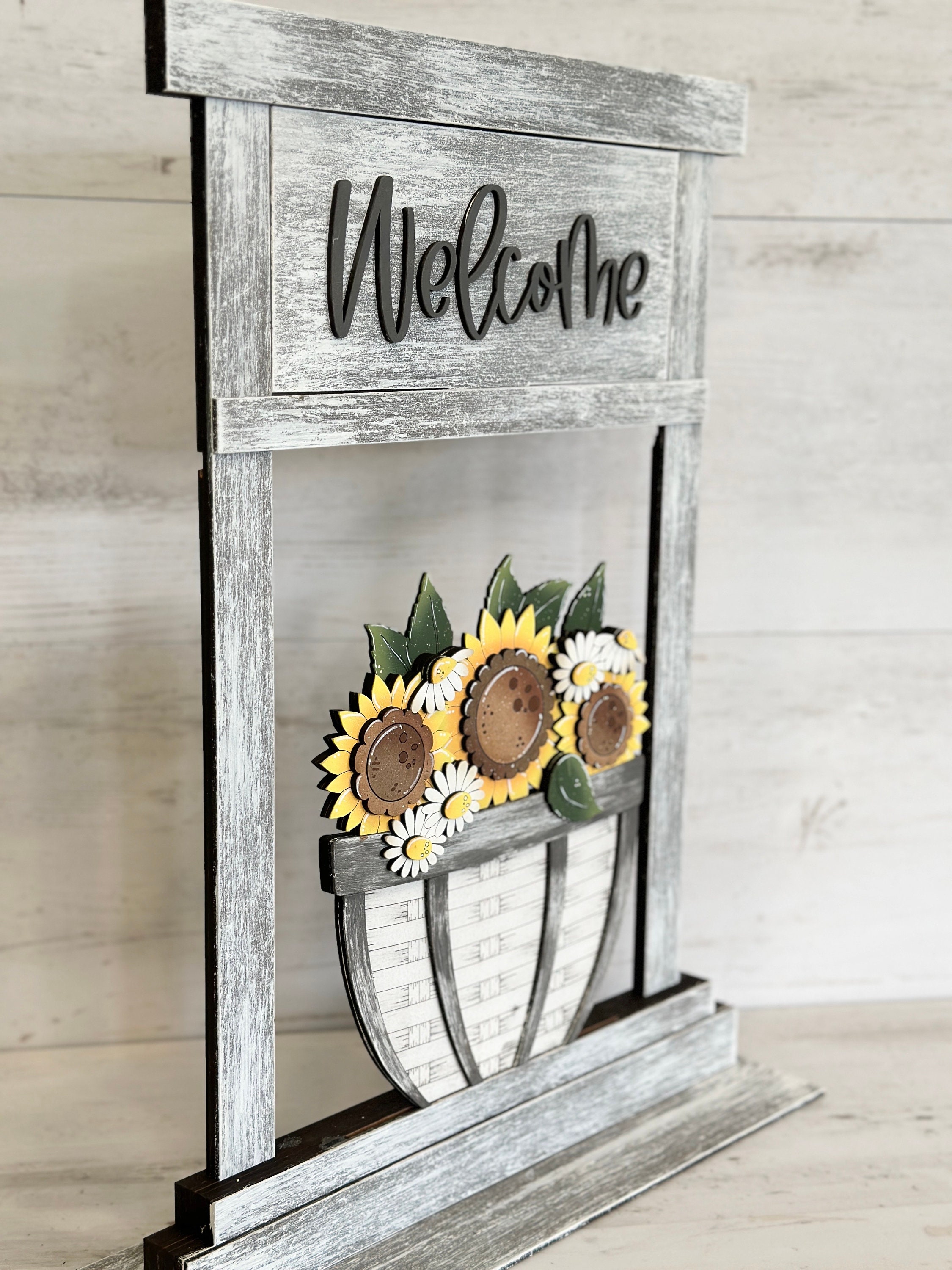 Porch Welcome Sign for the Flower Basket Interchangeable File SVG, (use ...