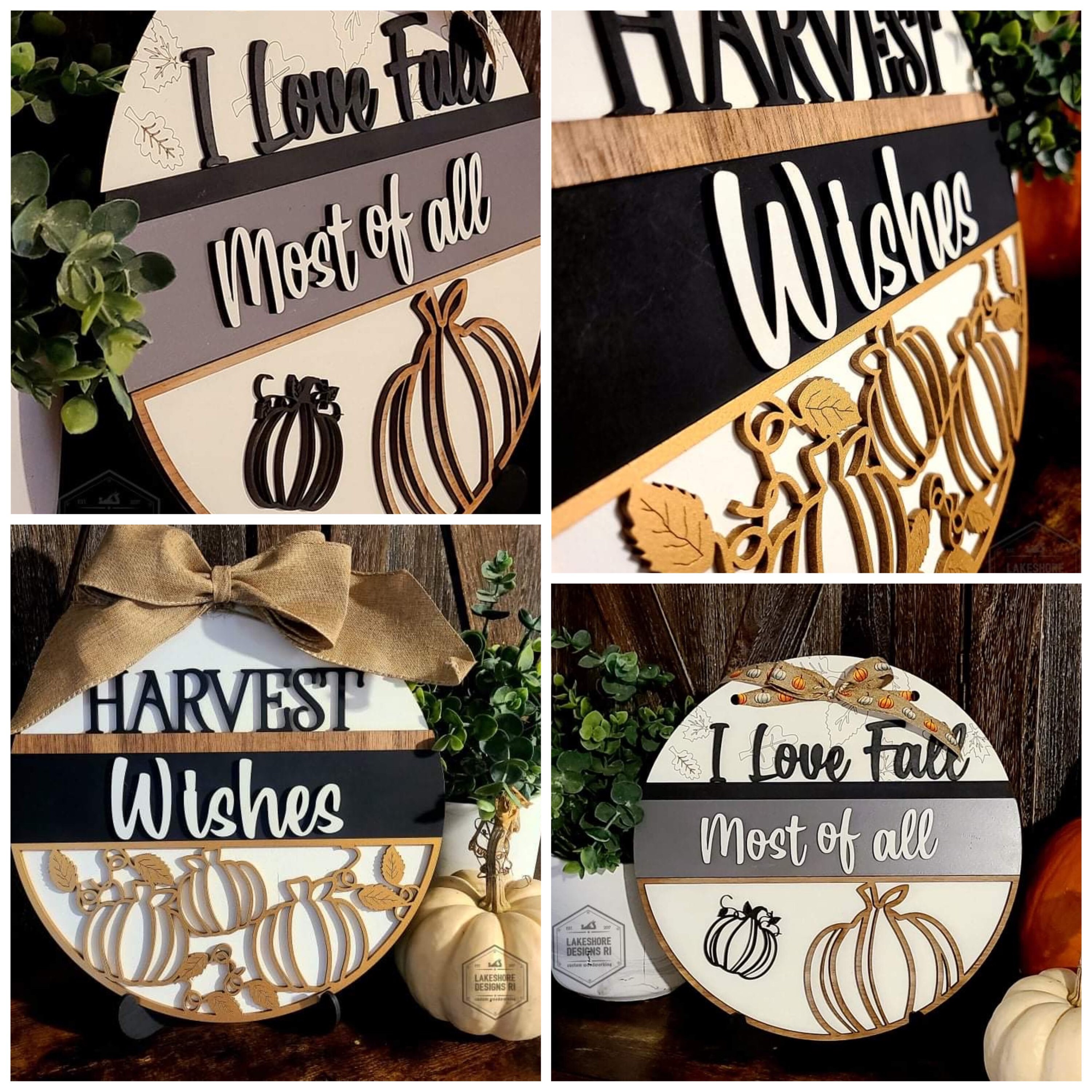 Fall Door Hanger Bundle Complete DIY KIT File SVG Glowforge - Etsy