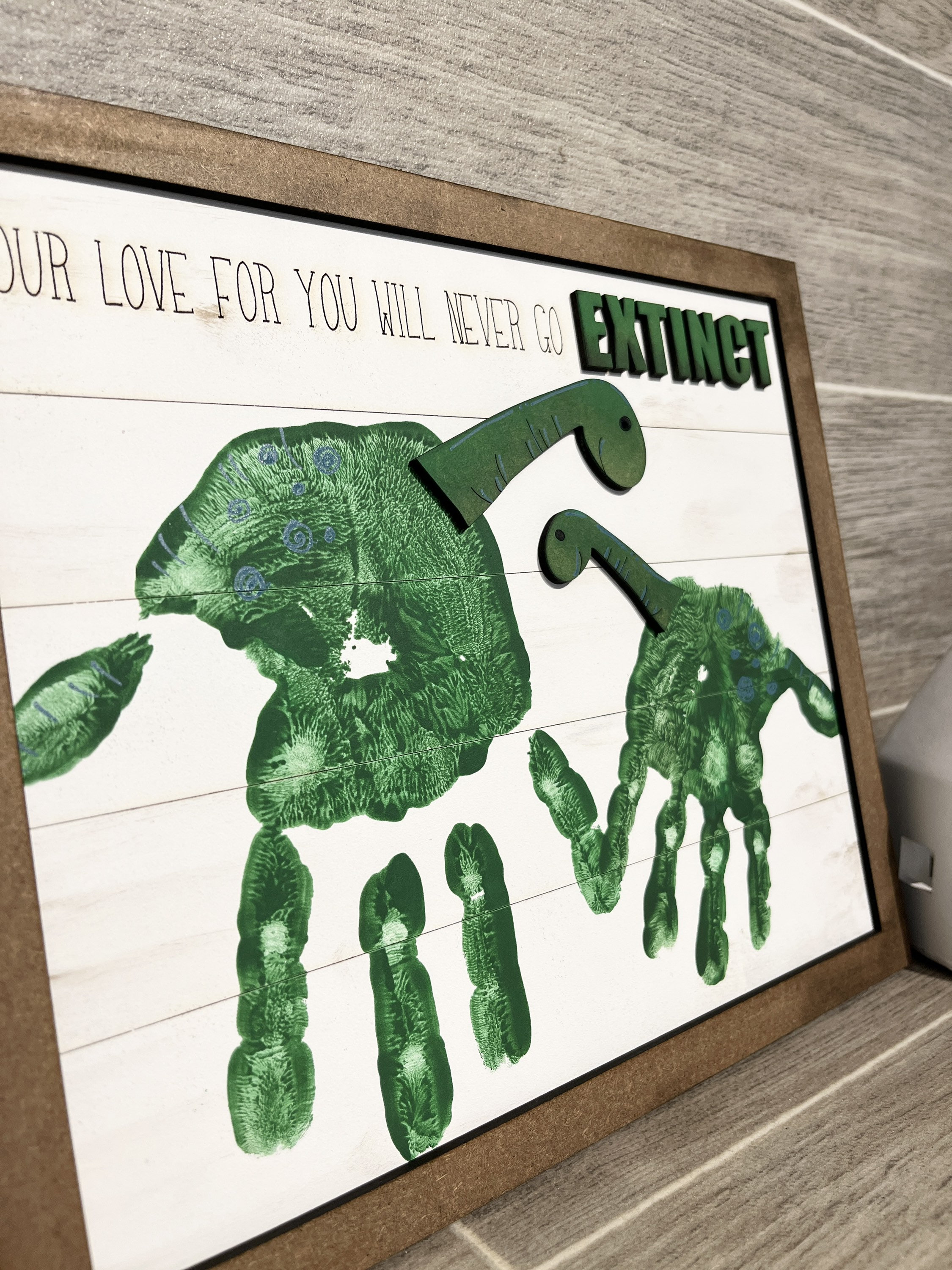 Dinosaur Handprint Craft File SVG, DIY Kids Gift, Glowforge ...
