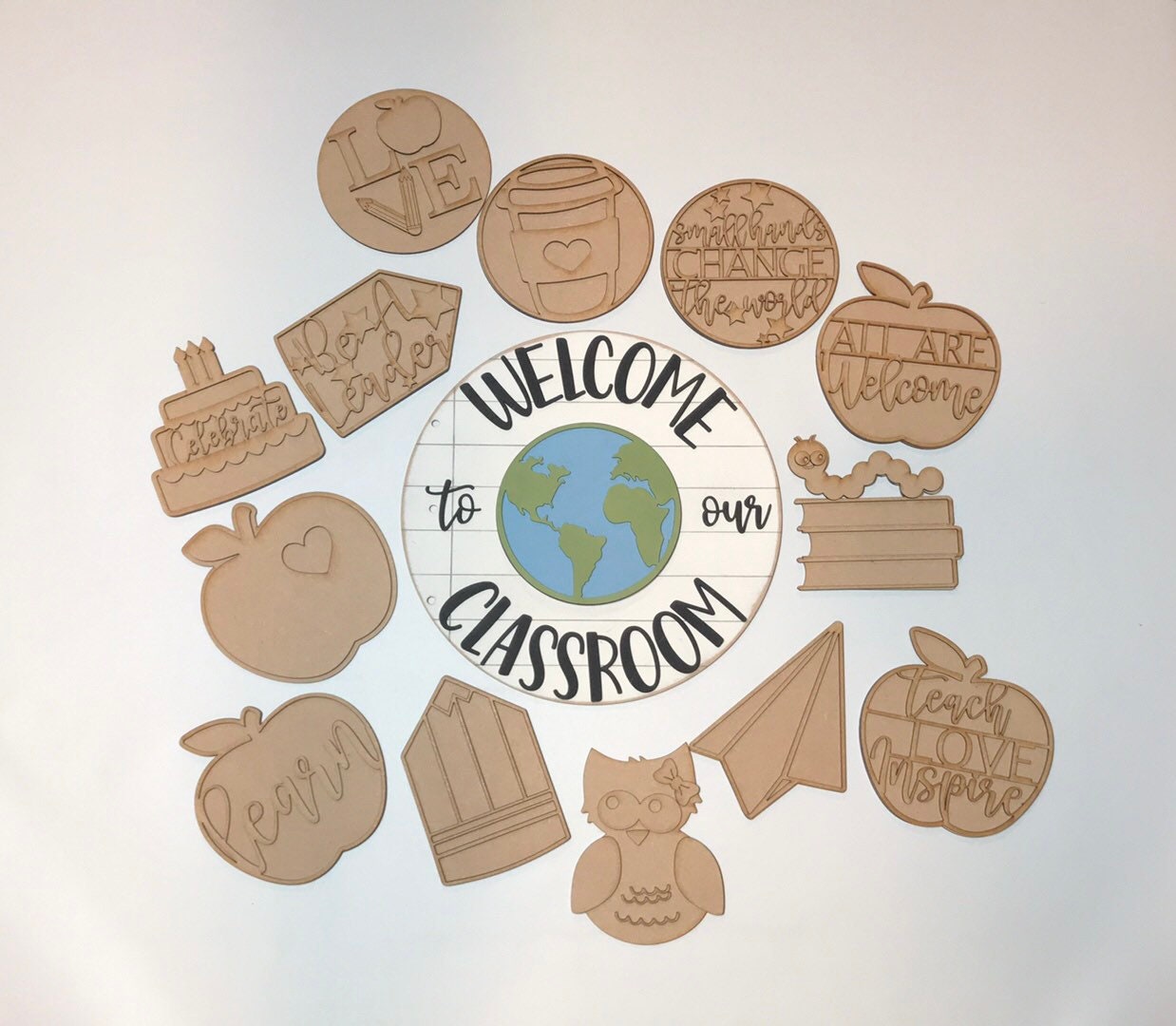Interchangeable School Sign SVG FILE Glowforge Door Hanger - Etsy